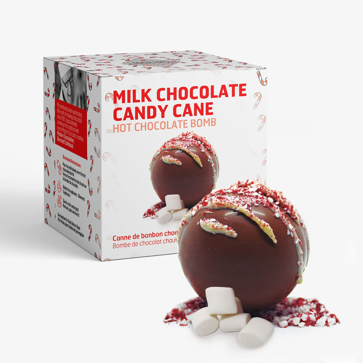 Hot Chocolate Bomb - Milk Candy Cane – Chocolate Lethbridge